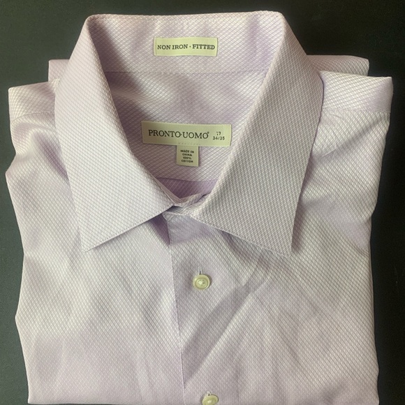 Pronto Uomo | Shirts | Pronto Uomo Light Purple Textured Diamond Design ...
